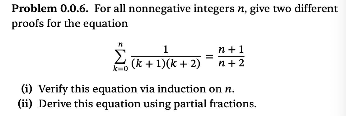 Solved Problem 0.0.6. For all nonnegative integers n, give | Chegg.com