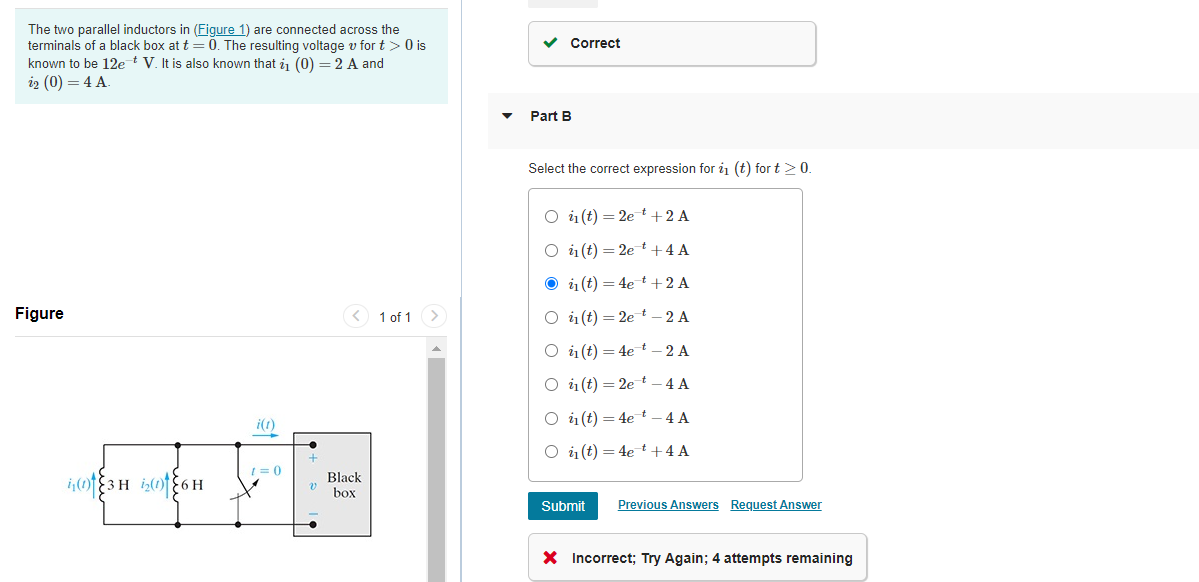 Solved The two parallel inductors in (Figure 1) are | Chegg.com
