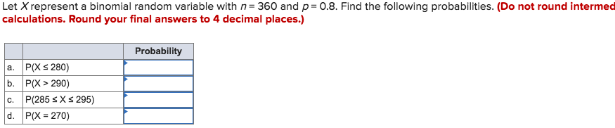 Solved Let X represent a binomial random variable with n = | Chegg.com