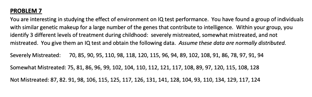 Solved For each of the problems below, state the hypothesis | Chegg.com