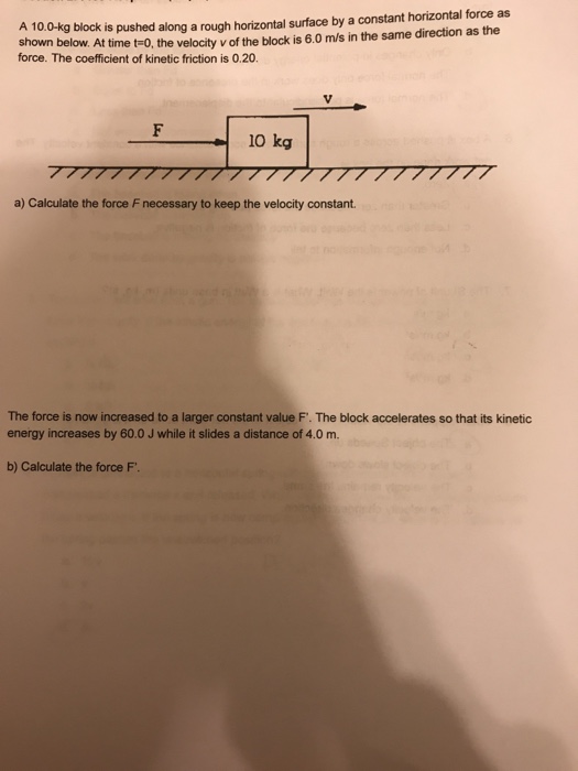 Solved c) Calculate the acceleration of the block. d) After | Chegg.com