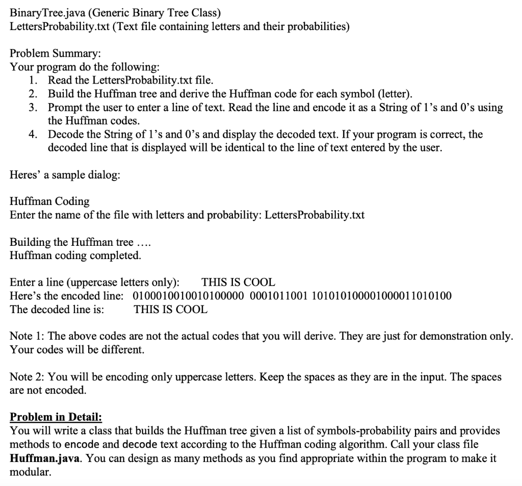 Solved BinaryTree.java (Generic Binary Tree Class) | Chegg.com