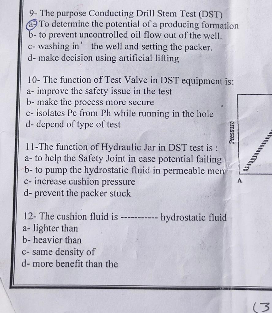 Solved 9- The purpose Conducting Drill Stem Test (DST) To | Chegg.com