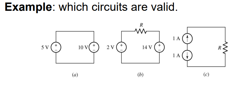 Solved Example: which circuits are valid. 5V (+ 10 V(+ 2 V | Chegg.com