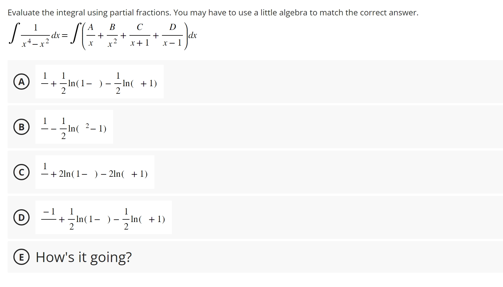 Solved Evaluate the integral using partial fractions. You | Chegg.com