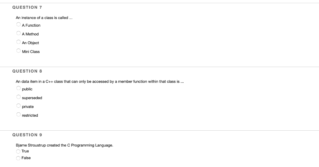 Solved QUESTION 1 Who created the C++ Programming Language | Chegg.com