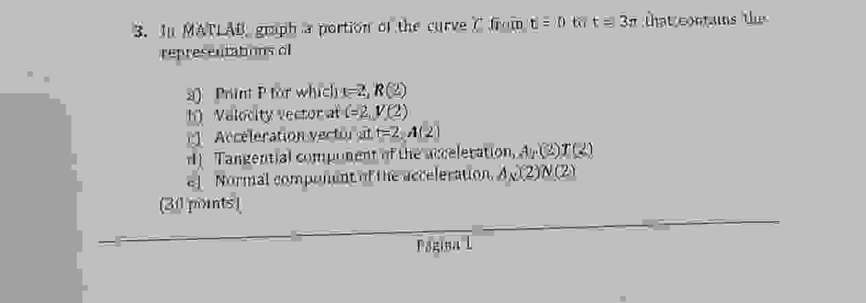 Solved R(t) = 2 ﻿cos(t) ﻿i + 2 ﻿sin(t) ﻿j +√5tkIn MATLAB, | Chegg.com