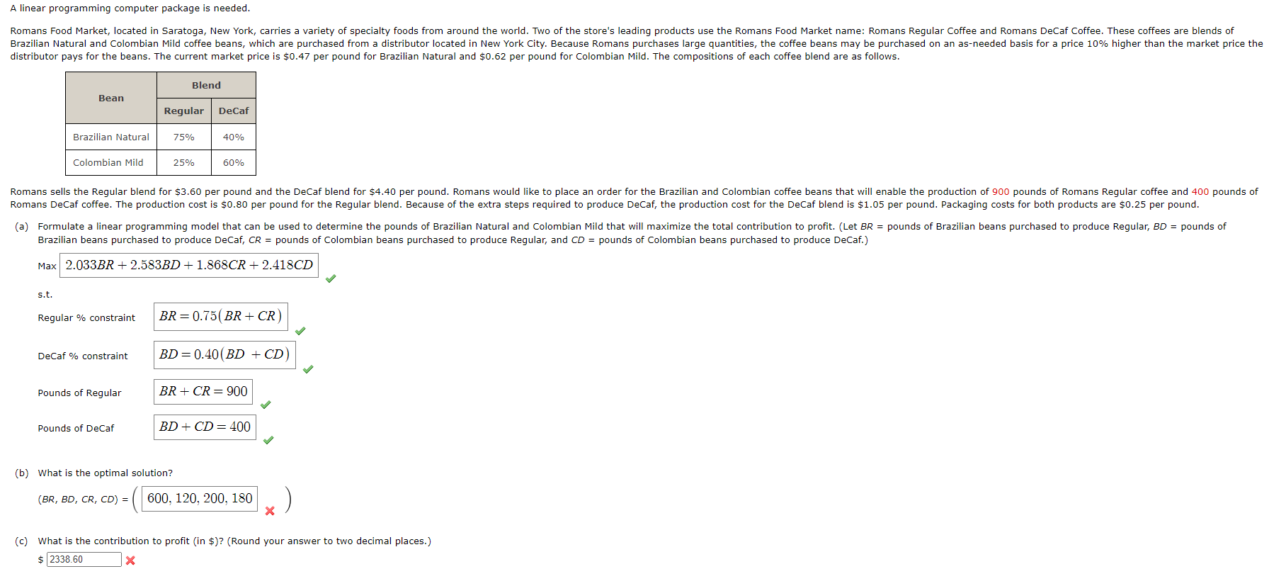 Solved A linear programming computer package is | Chegg.com