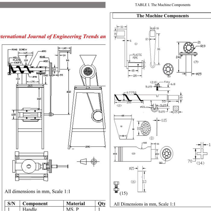 Solved Draw 2d sketch of the meat grinder in the figure | Chegg.com