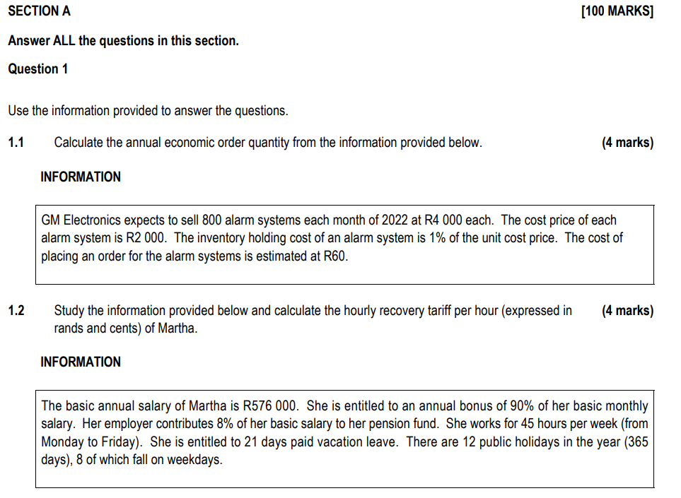 Solved SECTION A Answer ALL the questions in this section. | Chegg.com