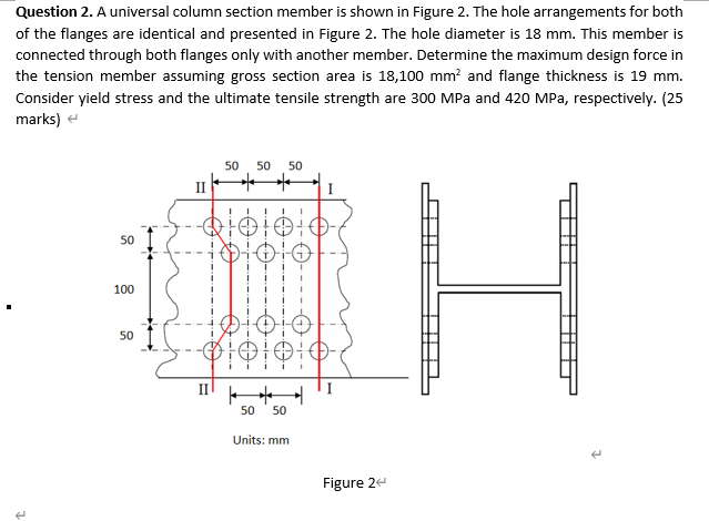 Solved Question 2. A universal column section member is | Chegg.com
