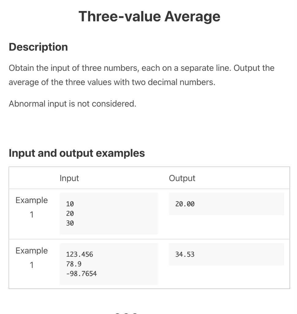 Solved Three-value Average Description Obtain the input of | Chegg.com