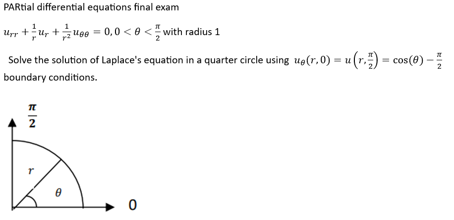 Solved PARtial differential equations final exam | Chegg.com