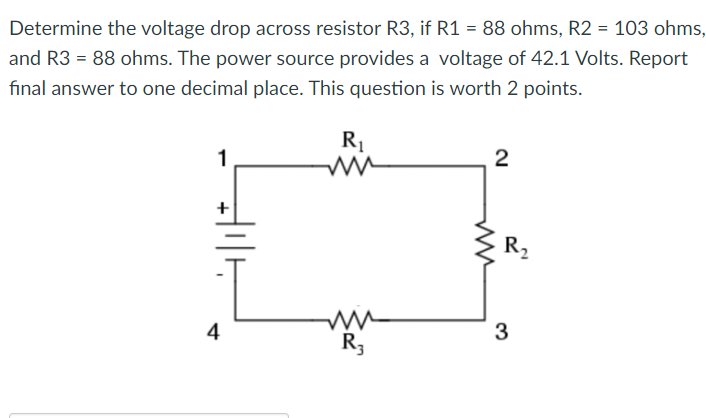 Solved Determine the voltage drop across resistor R3, if R1 | Chegg.com