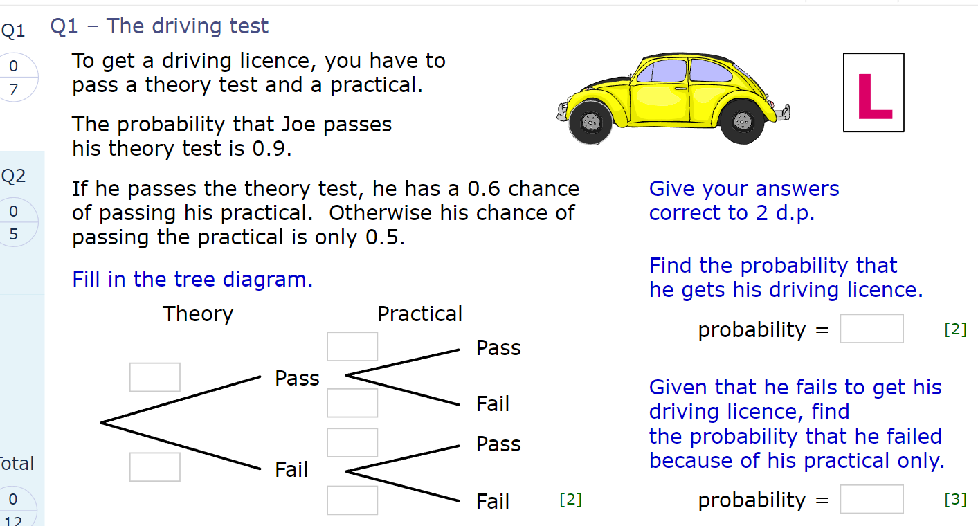 Solved Q1 - The driving test To get a driving licence, you | Chegg.com