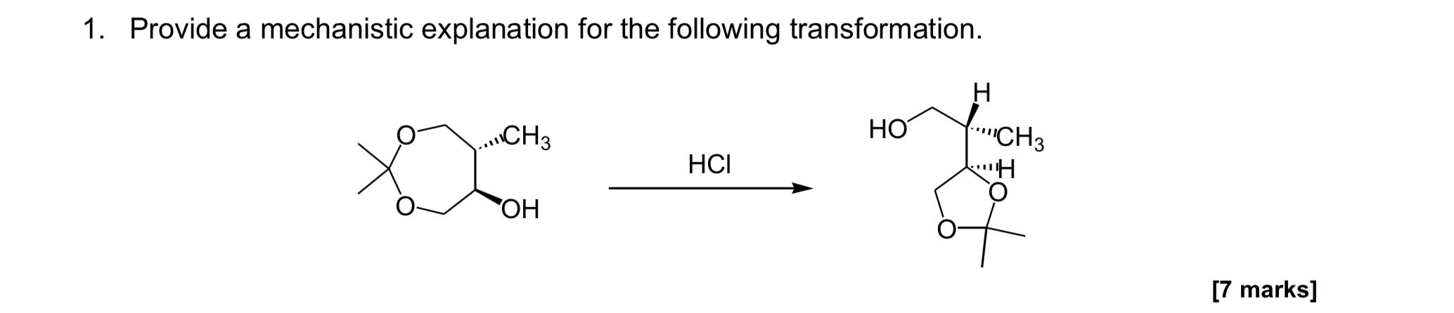 1. Provide a mechanistic explanation for the | Chegg.com