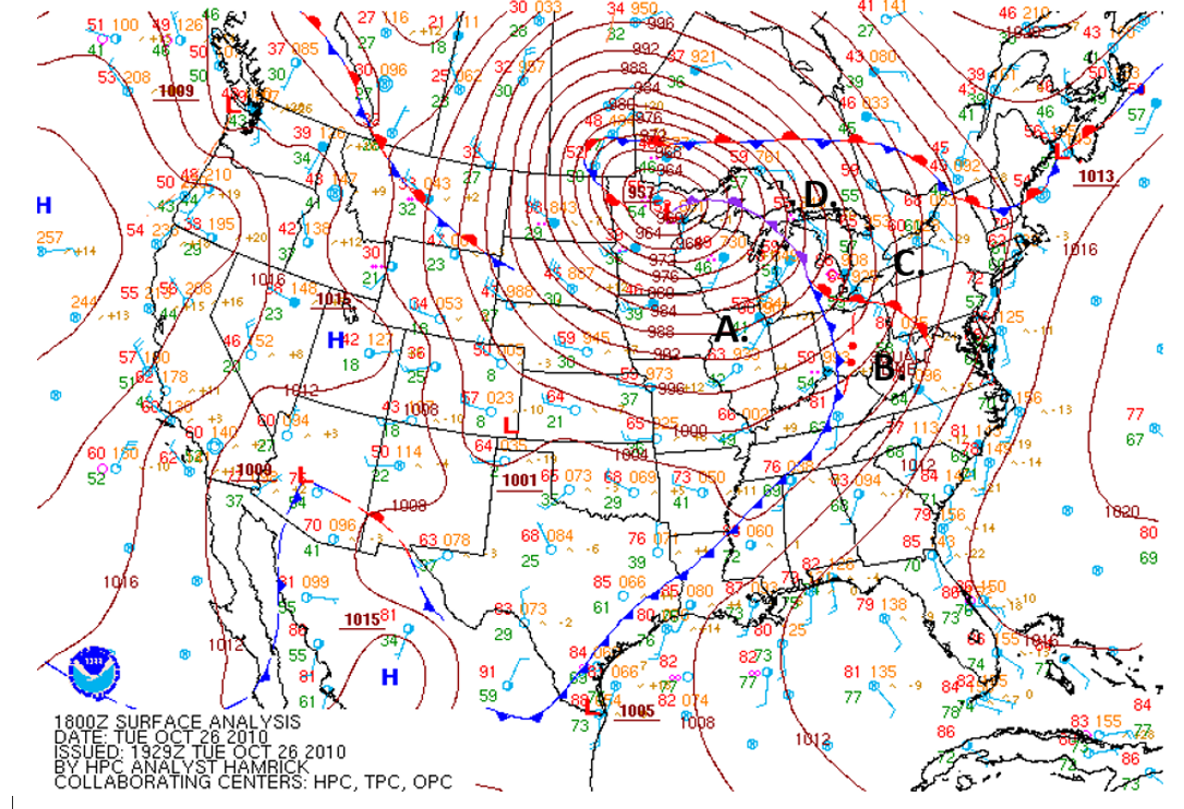 1. Please draw a station model for each of the | Chegg.com