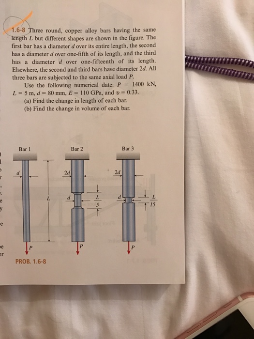Solved Three round, copper alloy bars hiving the same length | Chegg.com