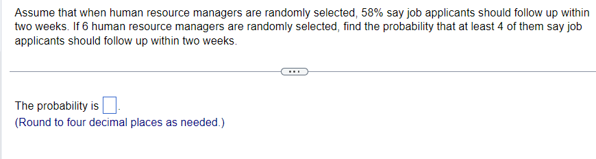 Solved Assume that when human resource managers are randomly | Chegg.com