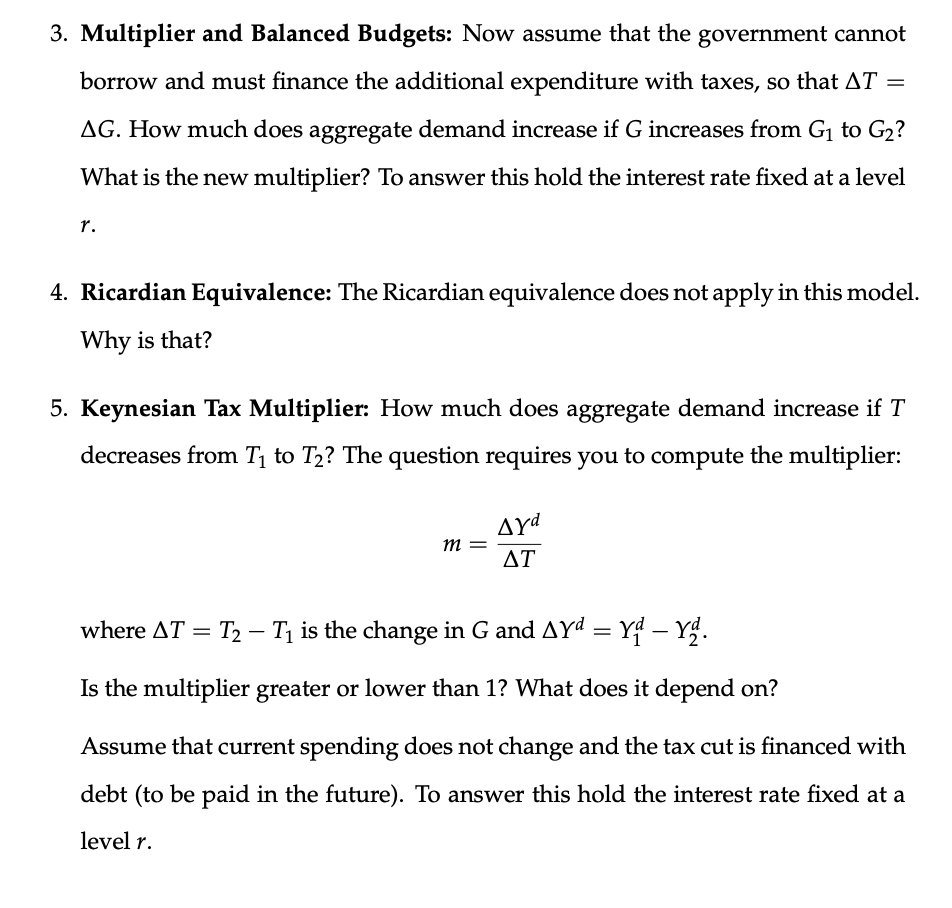 1 Keynesian Multiplier Consider a two period economy | Chegg.com