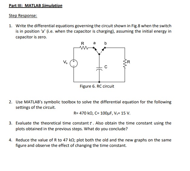 1. Write the differential equations governing the | Chegg.com