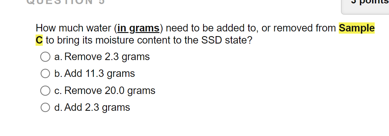 Solved How much water (in grams) need to be added to, or | Chegg.com