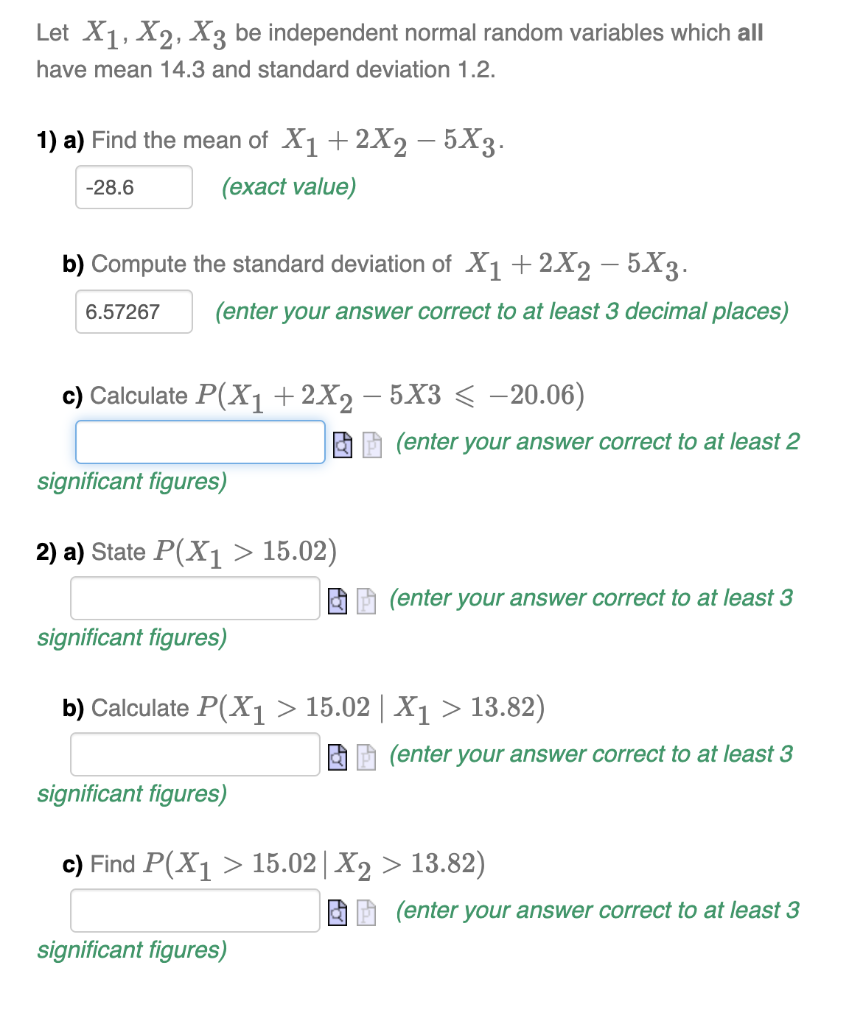 Solved Let X1,X2,X3 be independent normal random variables | Chegg.com