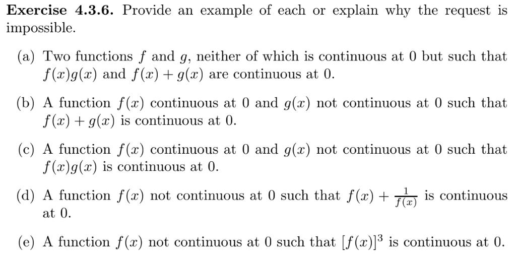 Solved Exercise 4.3.6. Provide an example of each or explain | Chegg.com