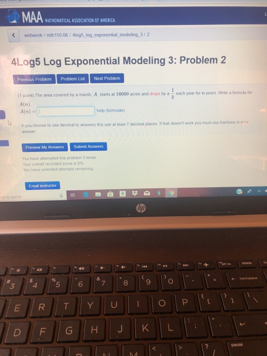 Solved -MAA MATHEMATICAL ASSOCIATION OF AMERICA webwork/mth | Chegg.com