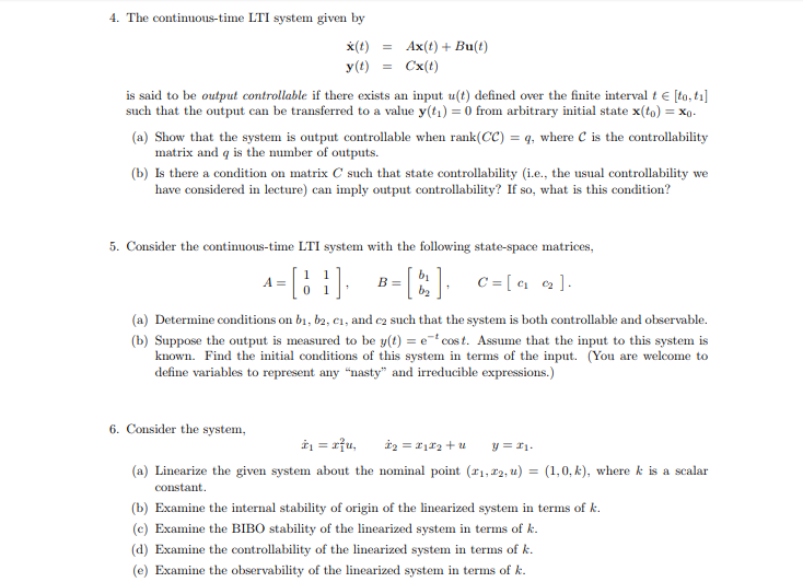 1. The linearized equations of motion for the lateral | Chegg.com