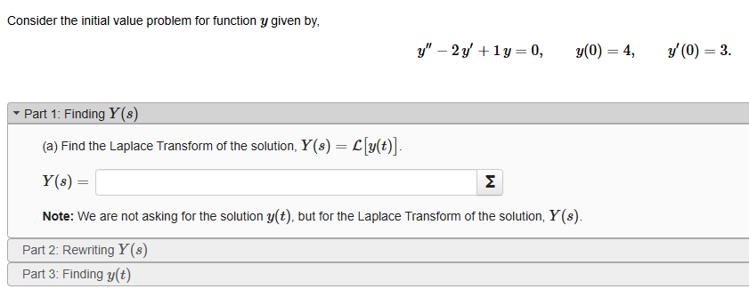 Solved Consider the initial value problem for function y | Chegg.com