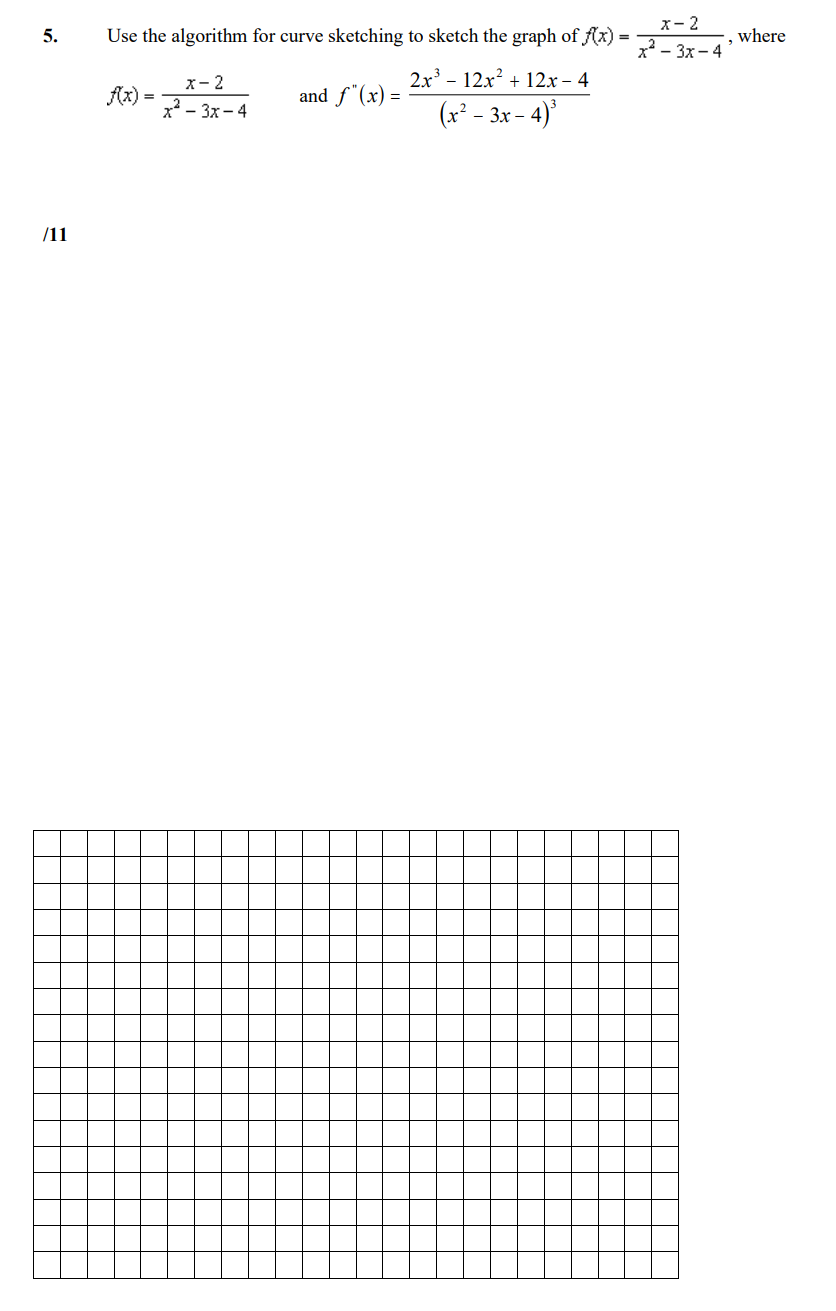 Solved X-2 5. Use the algorithm for curve sketching to | Chegg.com