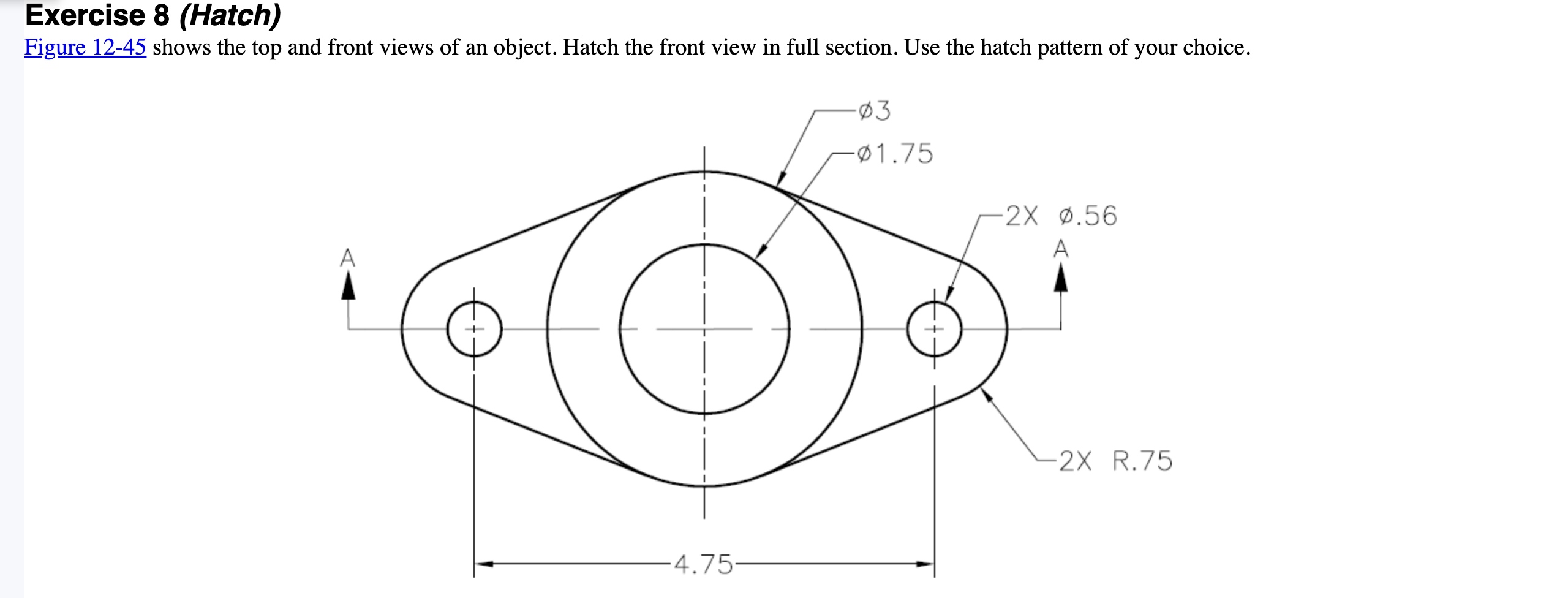 Solved Exercise 8 (Hatch) Figure 12-45 shows the top and | Chegg.com