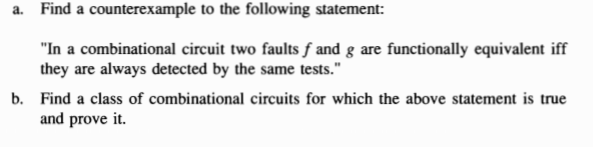 Solved a. Find a counterexample to the following statement: | Chegg.com
