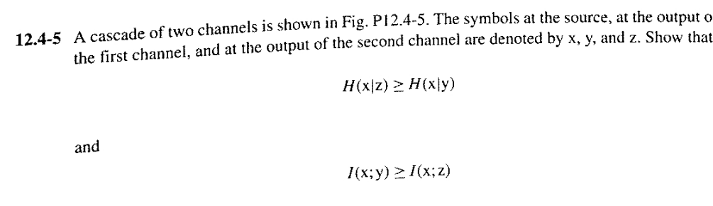 Solved 12.4-5 A cascade of two channels is shown in Fig. | Chegg.com