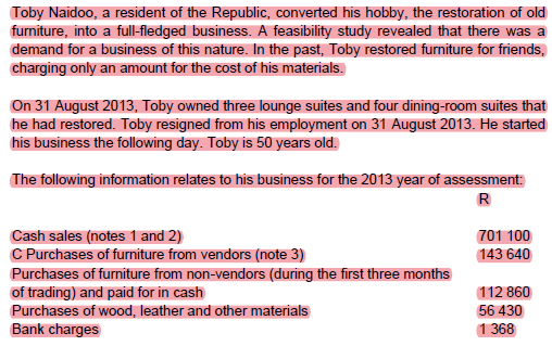 Toby Naidoo, a resident of the Republic, converted | Chegg.com