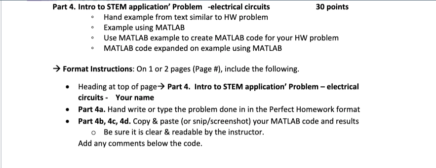 Solved Part 4. Intro to STEM application' Problem | Chegg.com