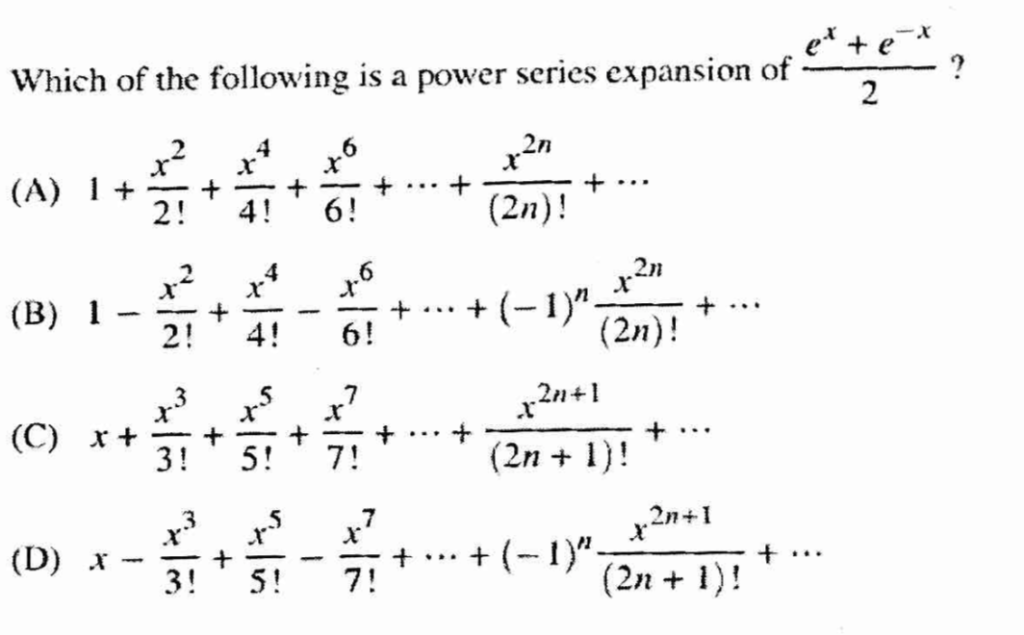 Solved Which of the following is a power series expansion of | Chegg.com