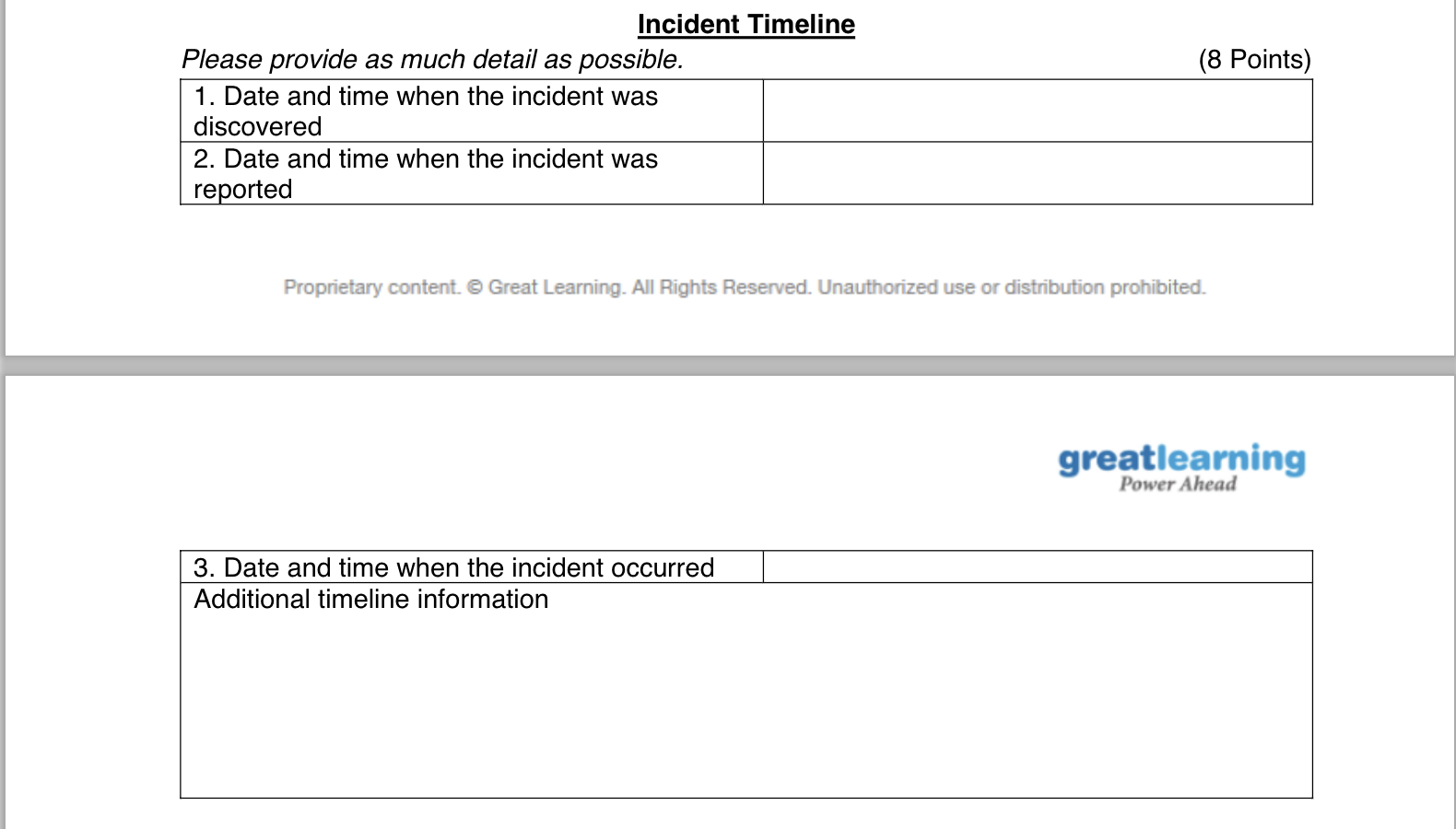 Solved What is an Incident report? During an incident, the | Chegg.com