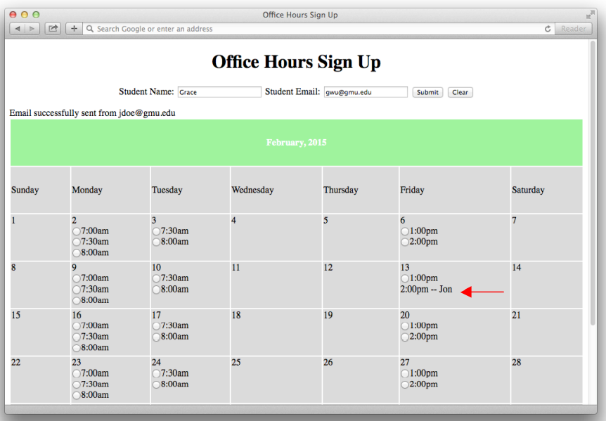 Solved you will build an online appointment book for the | Chegg.com