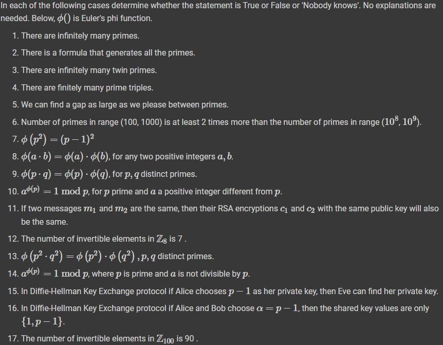Solved n each of the following cases determine whether the | Chegg.com