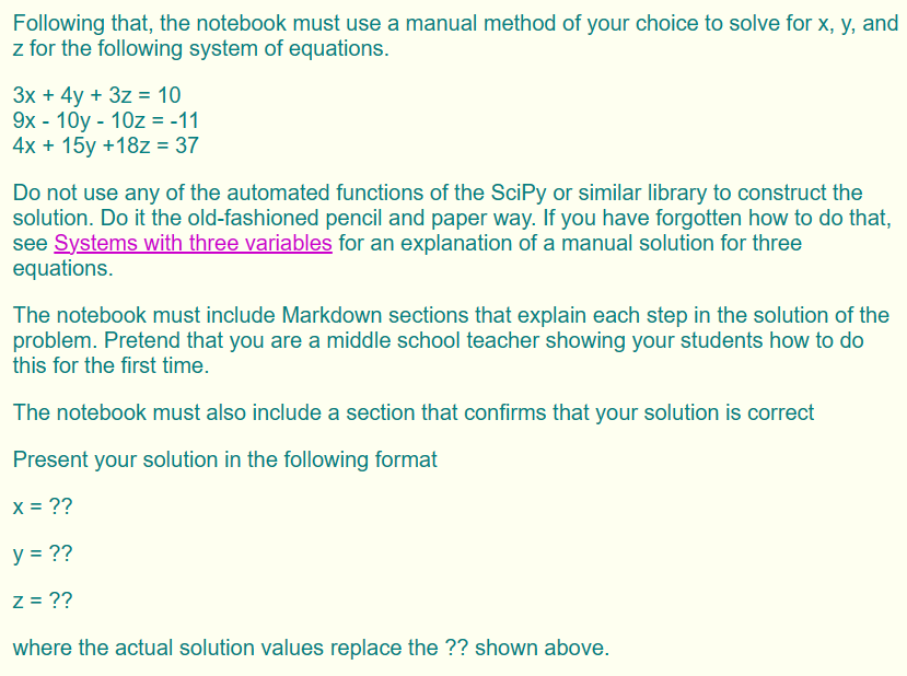 Solved Following that, the notebook must use a manual method | Chegg.com