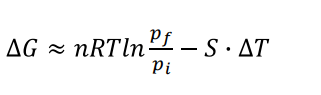 Solved ΔG=nRTln(pfpi)-S*ΔT ﻿ Can you explain this formula | Chegg.com