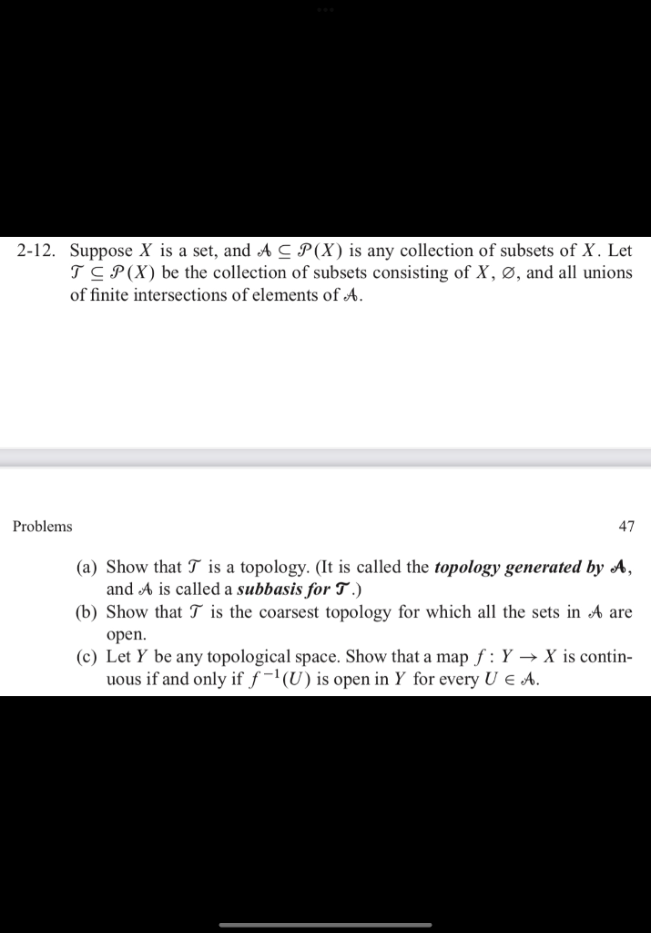 Solved 2-12. Suppose X is a set, and A⊆P(X) is any | Chegg.com
