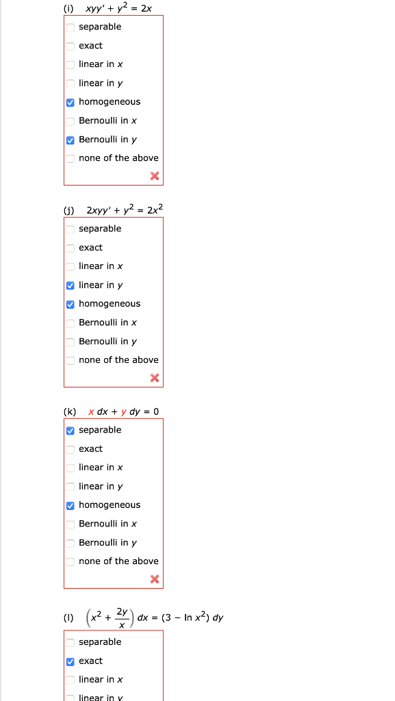 Solved Classify each differential equation as separable, | Chegg.com
