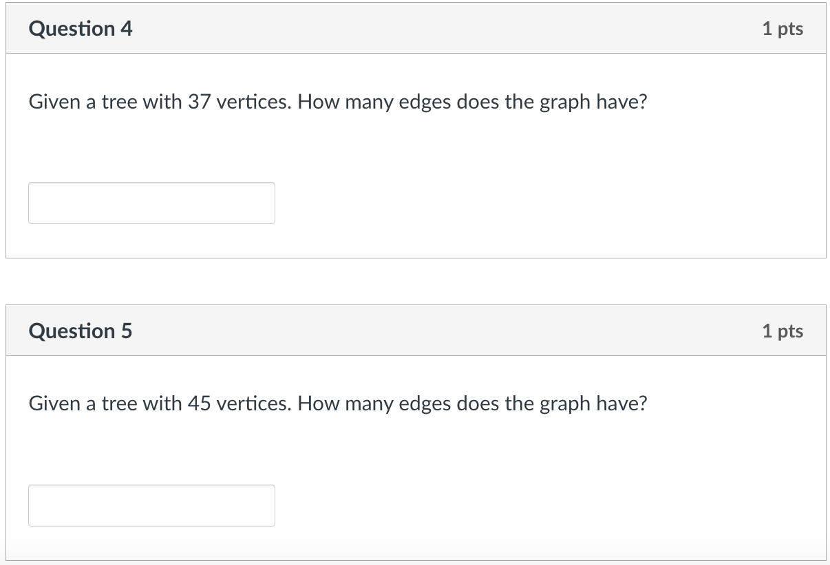 Solved Given a tree with 37 vertices. How many edges does | Chegg.com