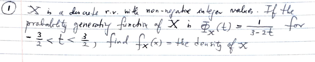Solved X is a discrete r.v. with non -negatre integer | Chegg.com