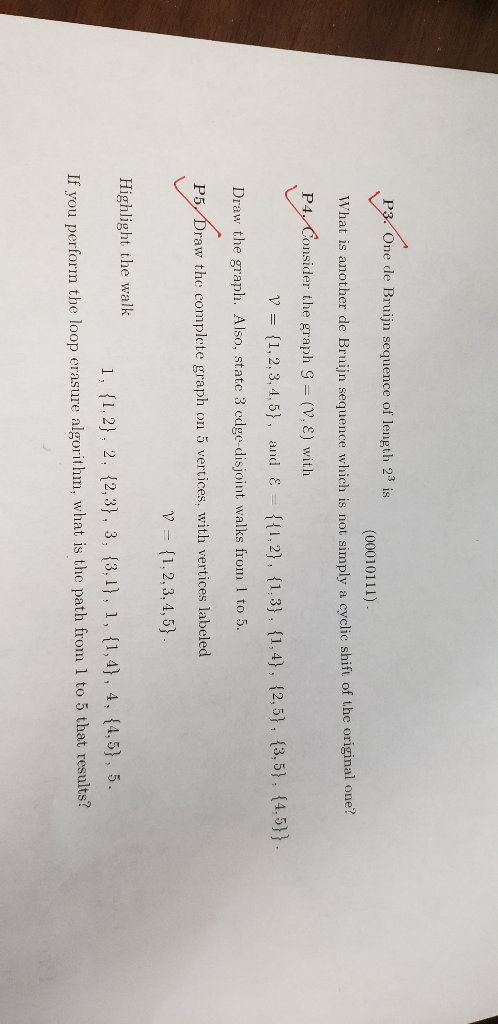 Solved P3. One de Bruijn sequence of length 23 is (00010111) | Chegg.com