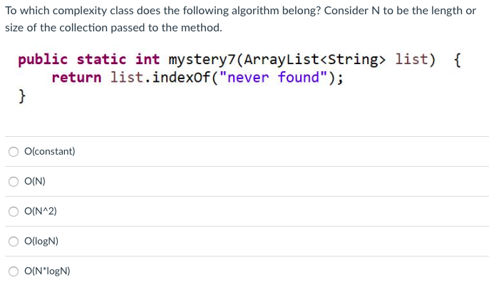 Solved To which complexity class does the following | Chegg.com