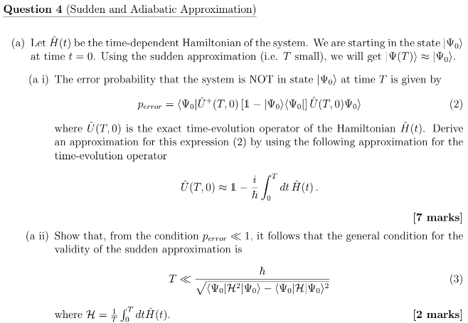 Solved a) Let H^(t) be the time-dependent Hamiltonian of the | Chegg.com